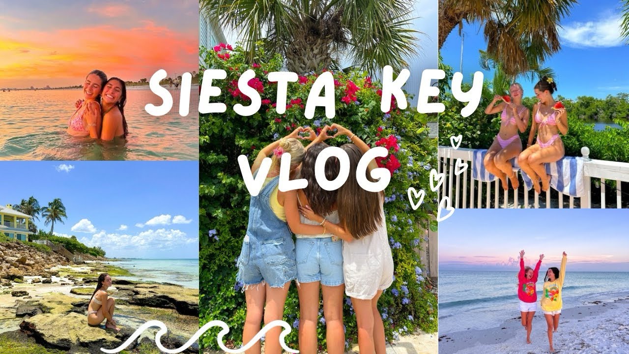 SIESTA KEY VLOG: girls trip with lots of beach days, fun outfits ...