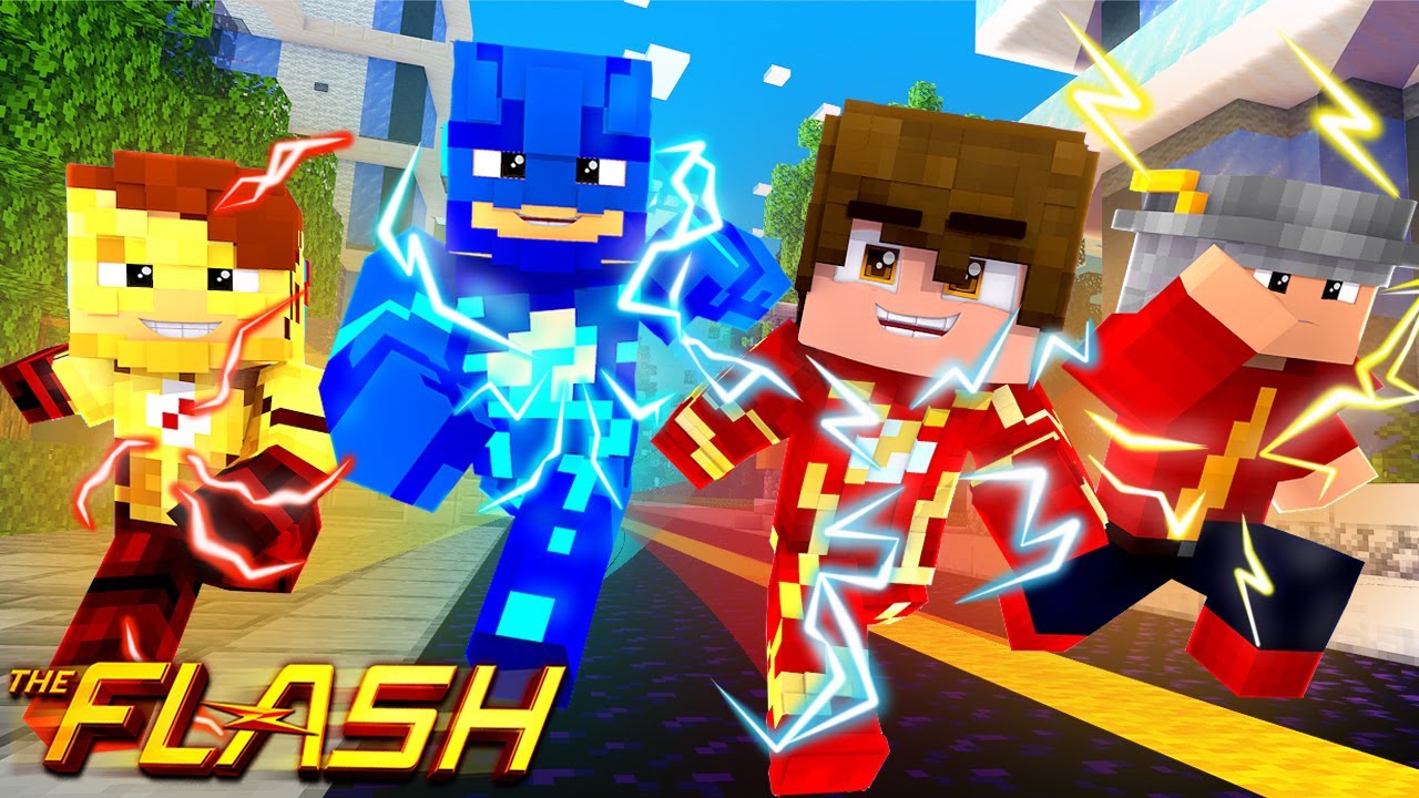 Minecraft - FLASH - A CORRIDA ENTRE TODOS OS FLASH ! KID FLASH , FLASH ...