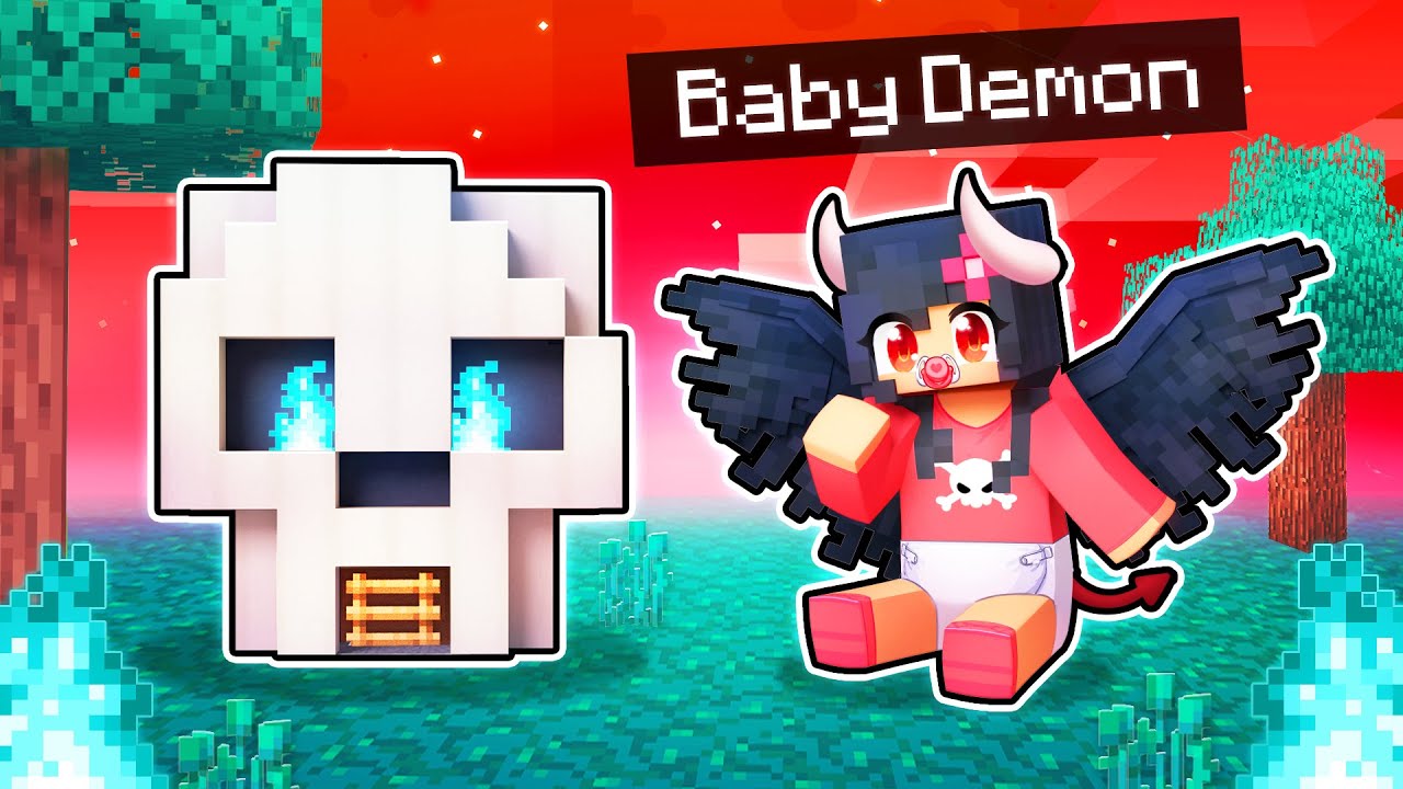 My BABY Demon's SECRET Minecraft Base! - YouTube
