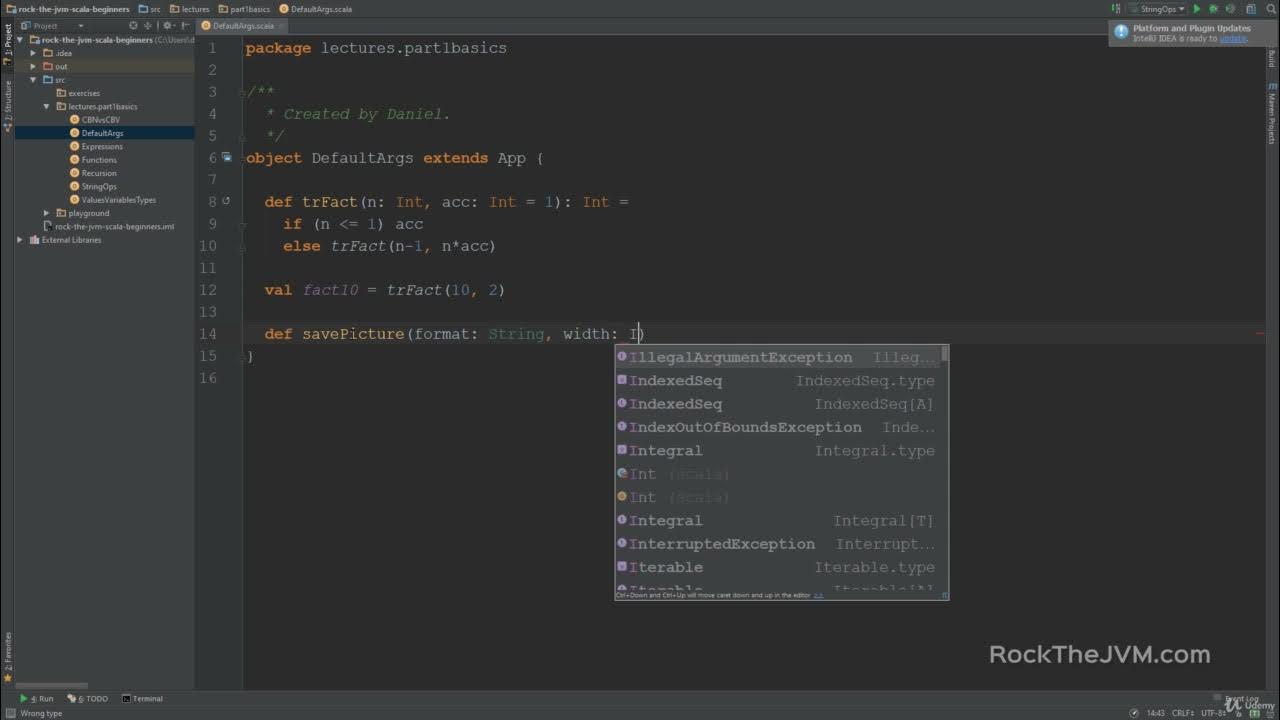 Default And Named Arguments 72 Scala Functioning And Programming For Beginners Youtube