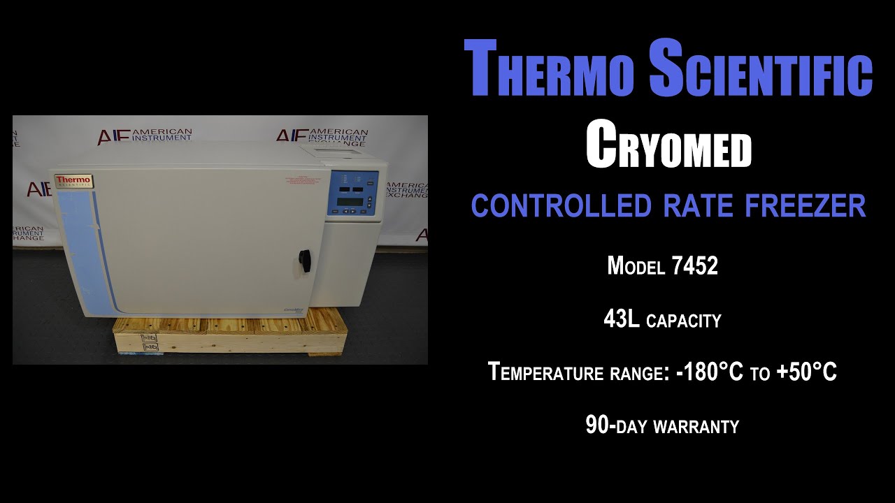 Thermo Scientific CryoMed Controlled-Rate Freezer (1800H CRYOGEN) - YouTube
