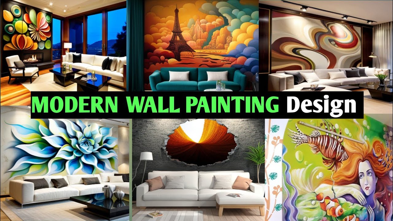 WALL HANGING PAINTING DESIGN IDEAS 2024 | Modern Wall Painting Design ...