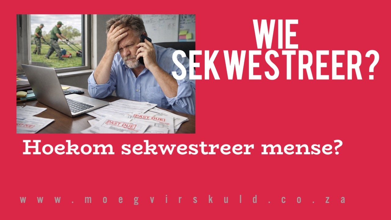 Sekwestreer, hoekom doen mense dit? Wat dryf mense na so groot stap ...