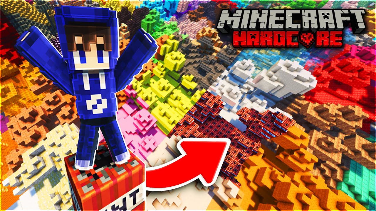 Minecraft HARDCORE, aber ALLE Chunks sind RANDOM Blocks! - YouTube
