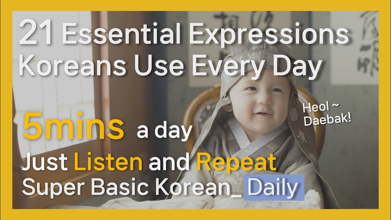 Simple Phrases Koreans Use Everyday! I Super Basic Korean Conversation ...
