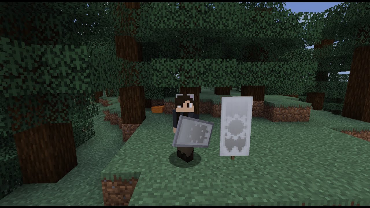 Minecraft Tutorial - How to make a Colorless Guard Banner + Shield from ...