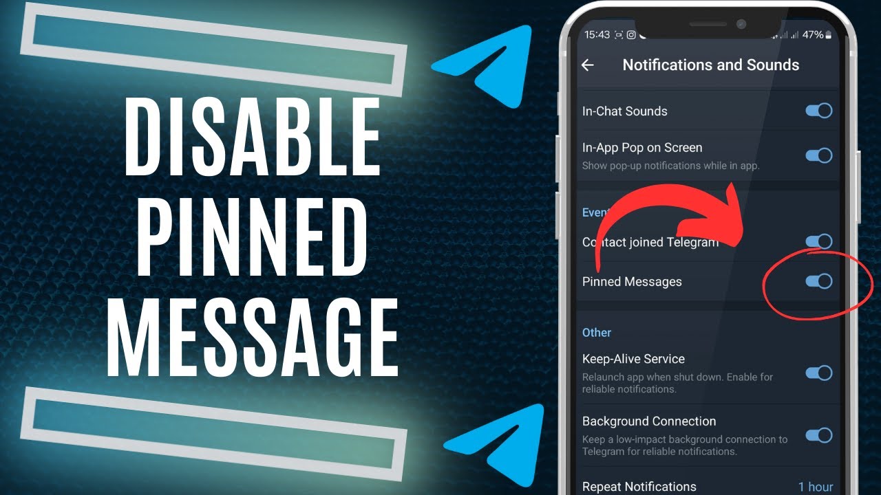 How To Disable Pinned Message Notifications On Telegram | iOS & Android ...