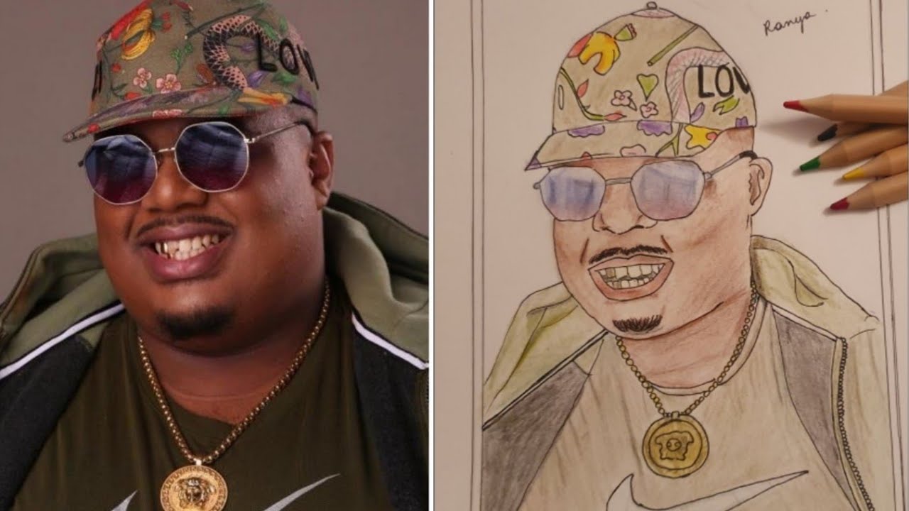 Mon dessin sur le portrait de Naza - YouTube
