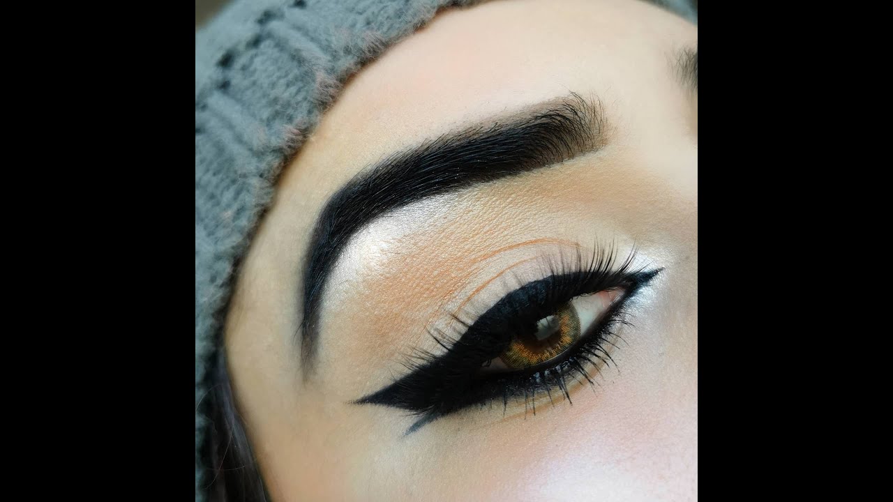 Eid makeup look/ Winged eye liner with Arabian touch - YouTube