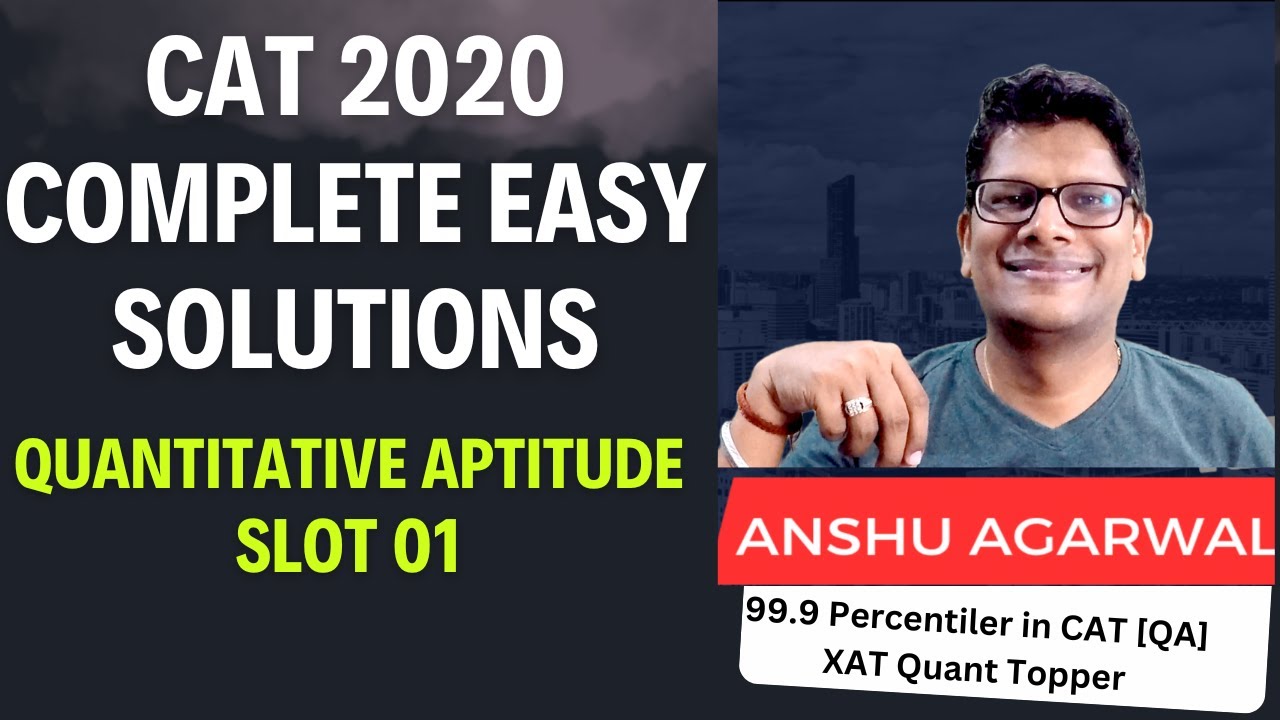 CAT 2020 Solved Paper | CAT previous year solved papers | CAT preparation 2024 |CAT preparation ...