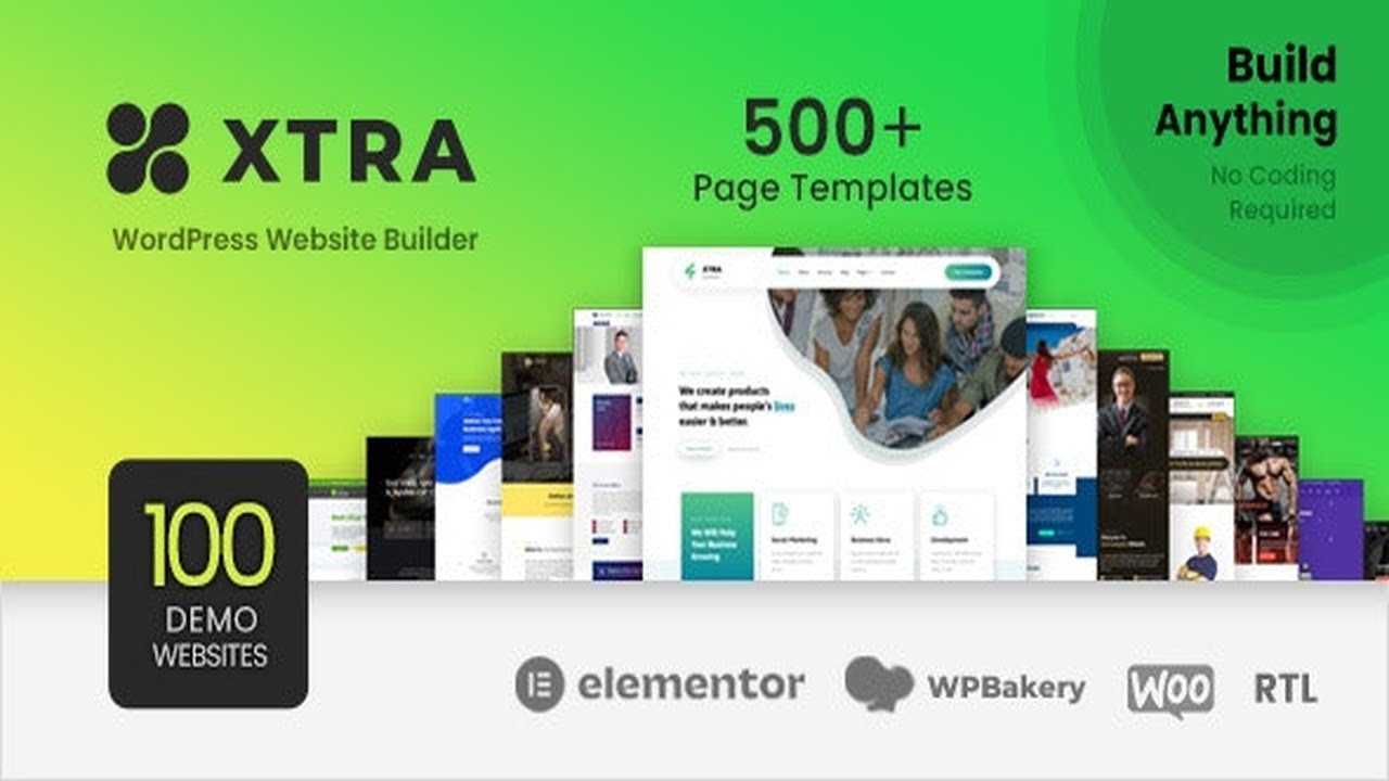 Xtra - WordPress Website Builder + RTL Theme Free Download - YouTube