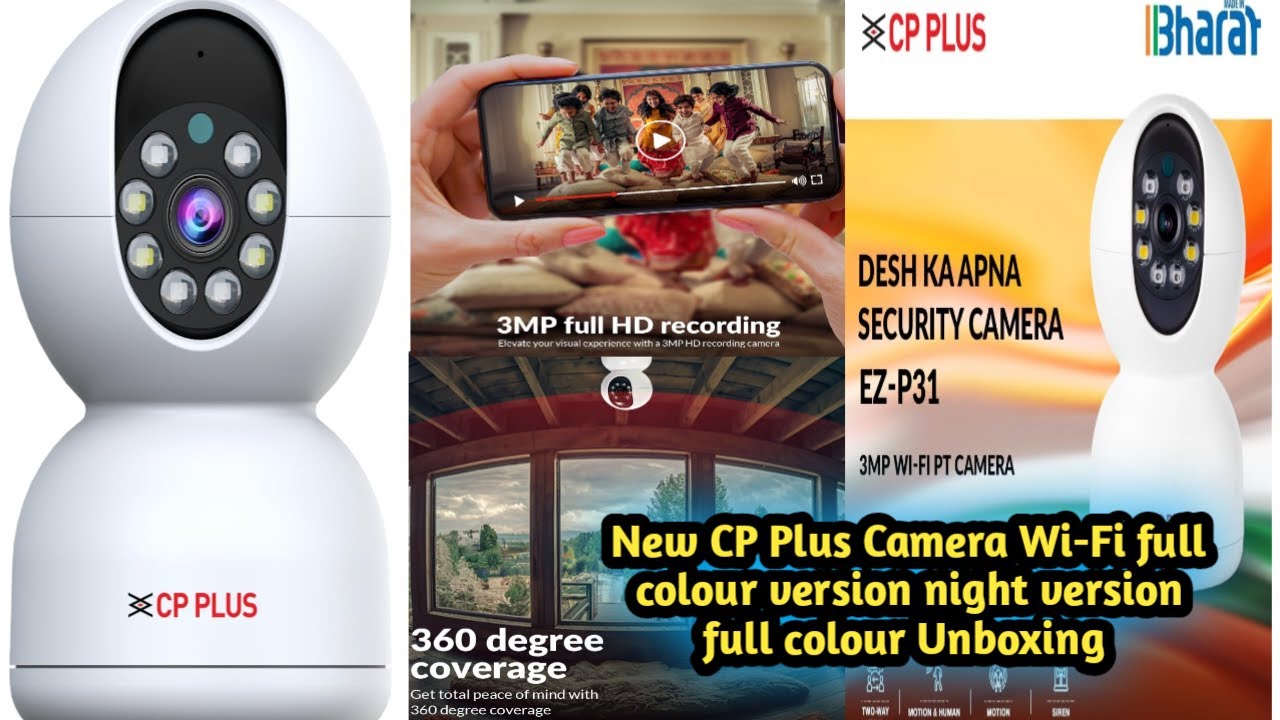 Cp plus 3mp full hd smart wifi cctv camera 360°, best home security ...