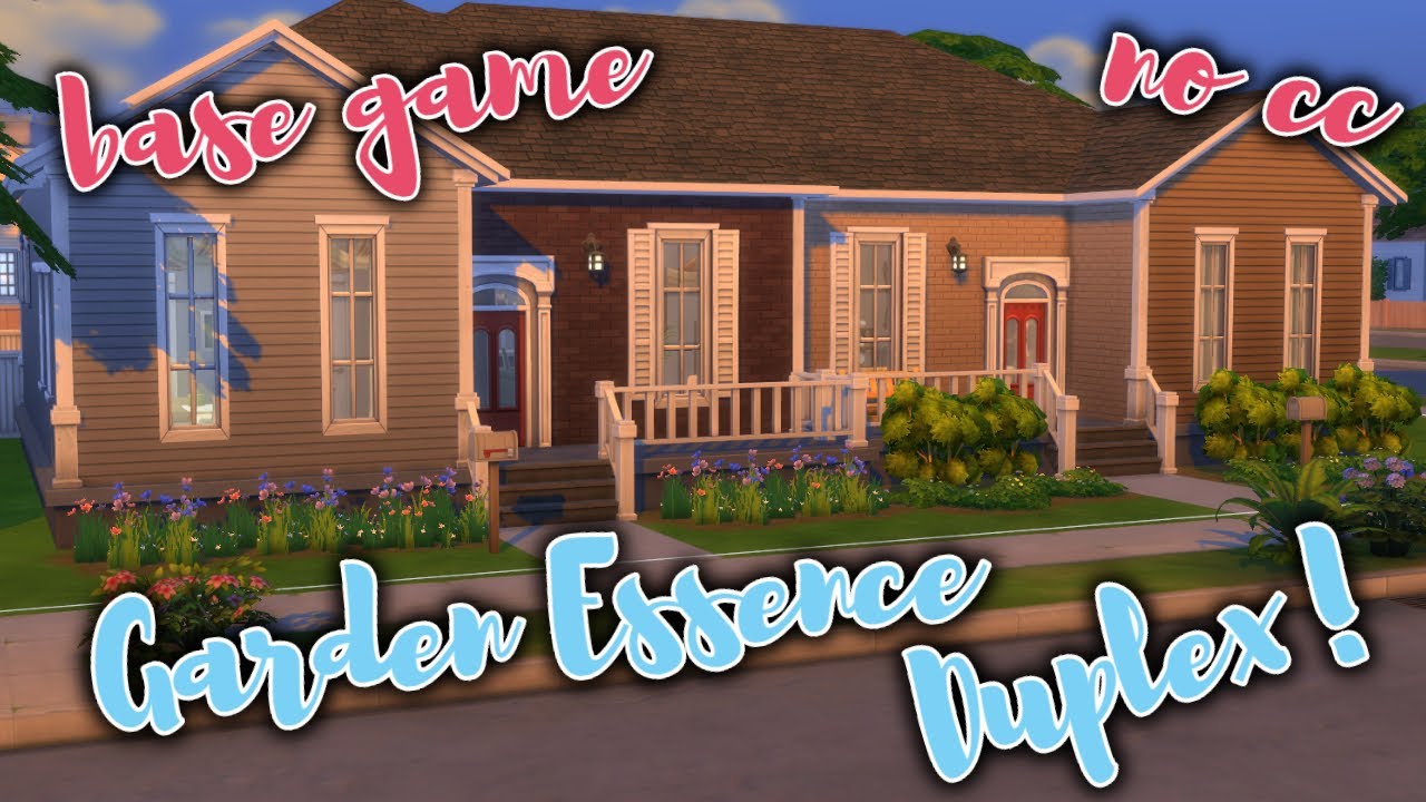Garden Essence Duplex - The Sims 4 Speed Build - YouTube