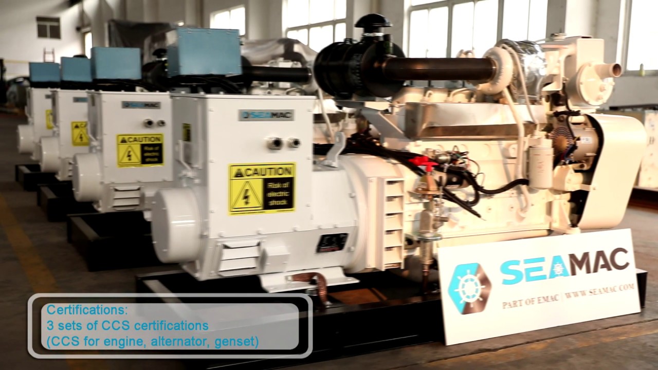 SeaMac 60kW Marine Generator Set - YouTube