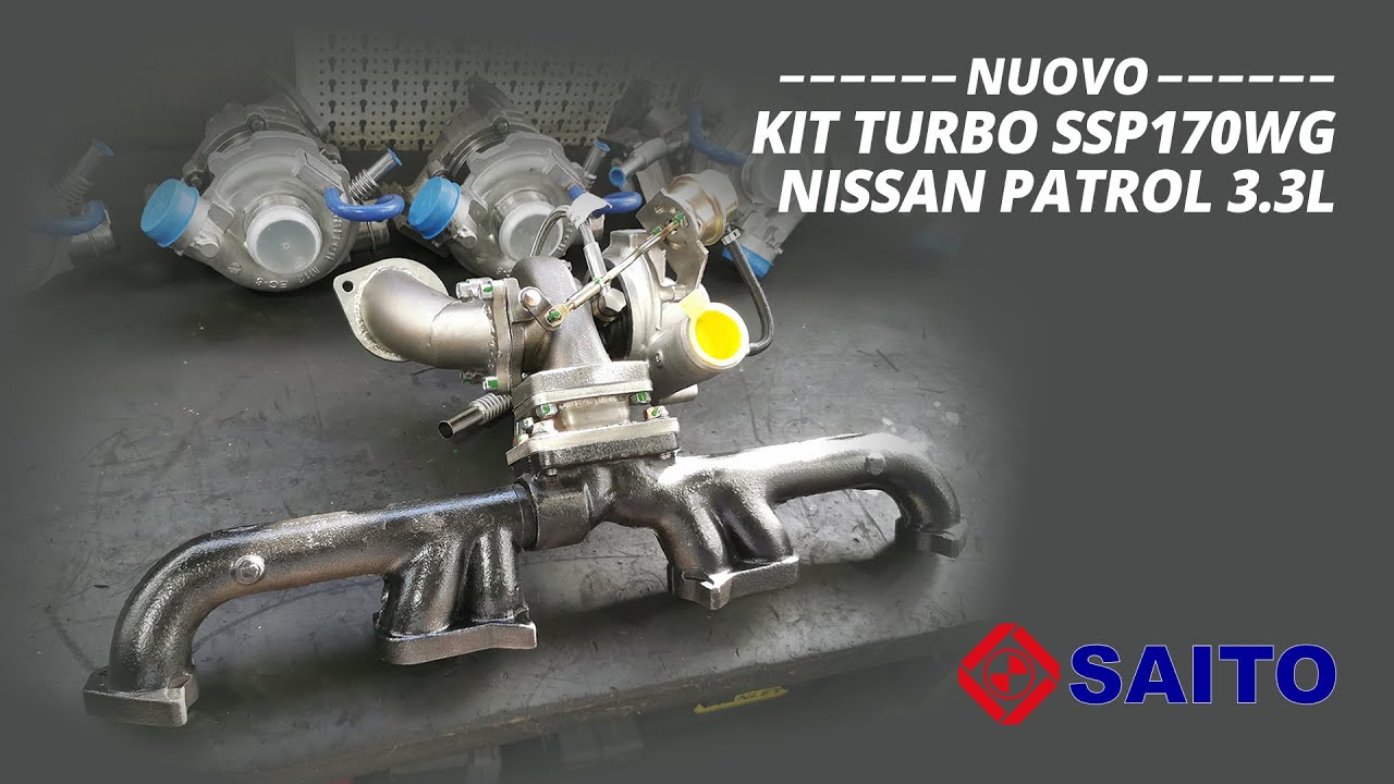 Nuovo Kit Turbo SAITO SSP170WG per Nissan Patrol 3.3L - YouTube