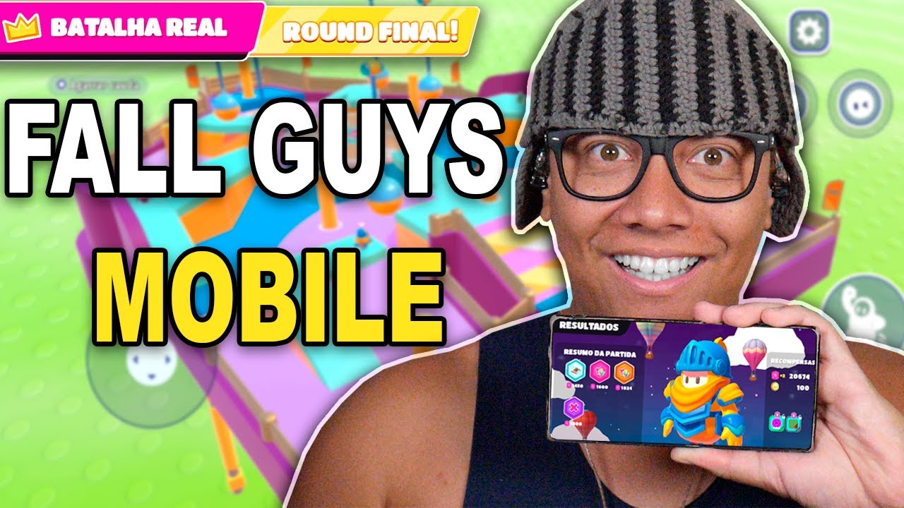 FALL GUYS mas ELE CHEGOU NA FINAL PELO MOBILE - YouTube