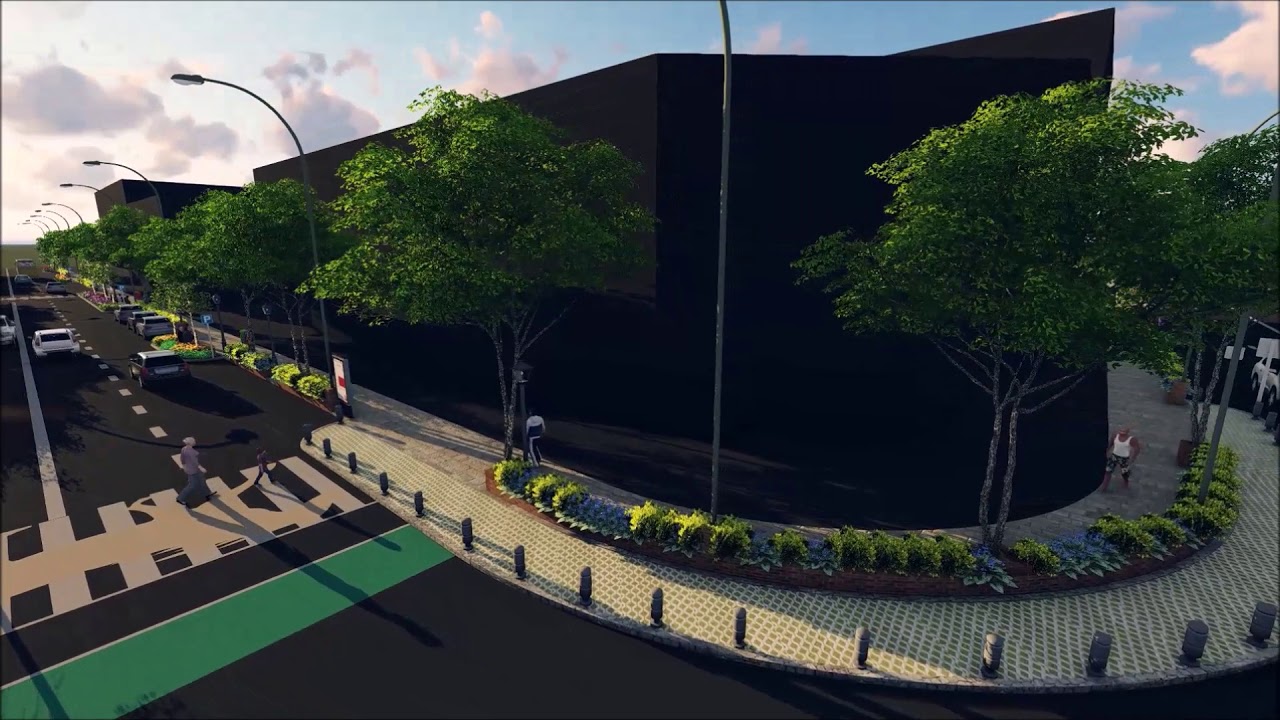 Sample Street scape - YouTube