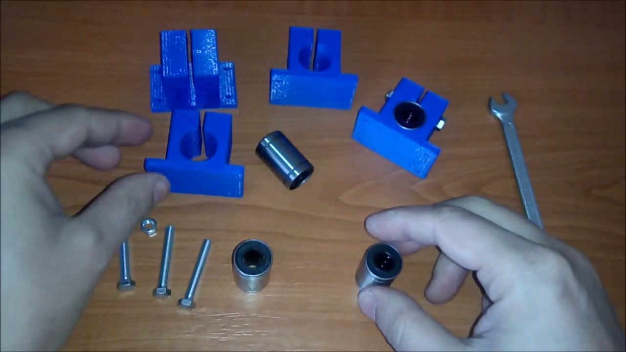 3D PRINTER BUILD PART 16 - MOUNTING THE LM10UU BEARINGS IN THE 3D PRINTED BEARING HOUSING - YouTube