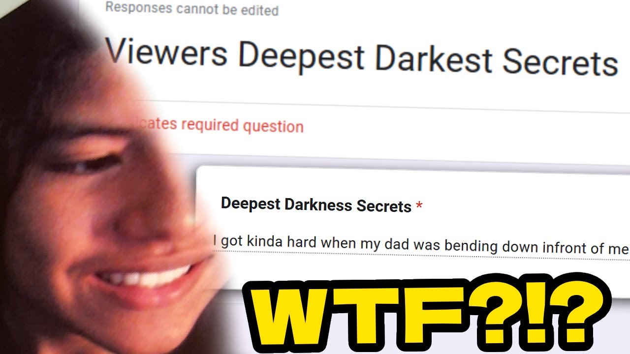 Reacting to Viewer's Deepest Darkest Secrets - YouTube