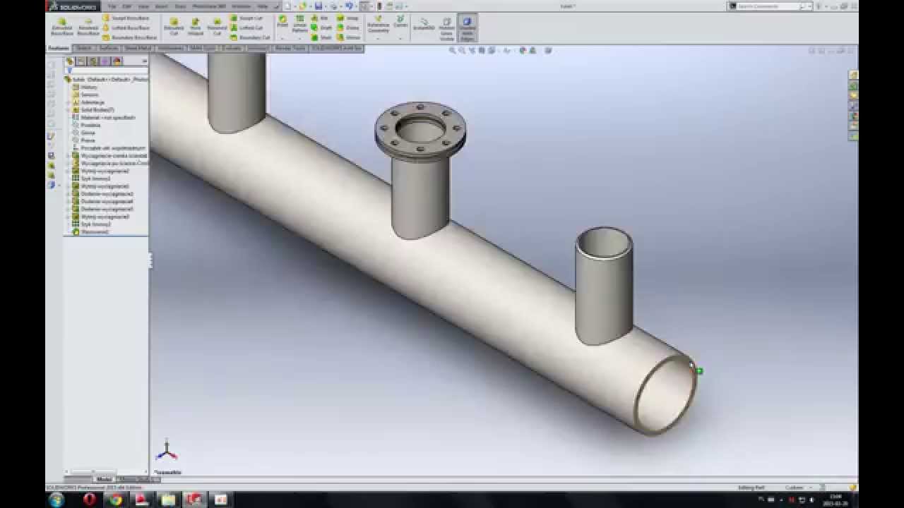 SolidWorks. Midplane. - YouTube