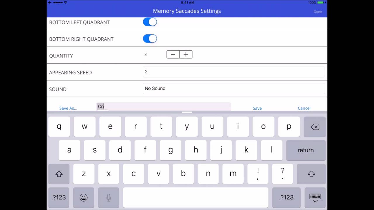 Memory Saccades Focus Builder App - YouTube