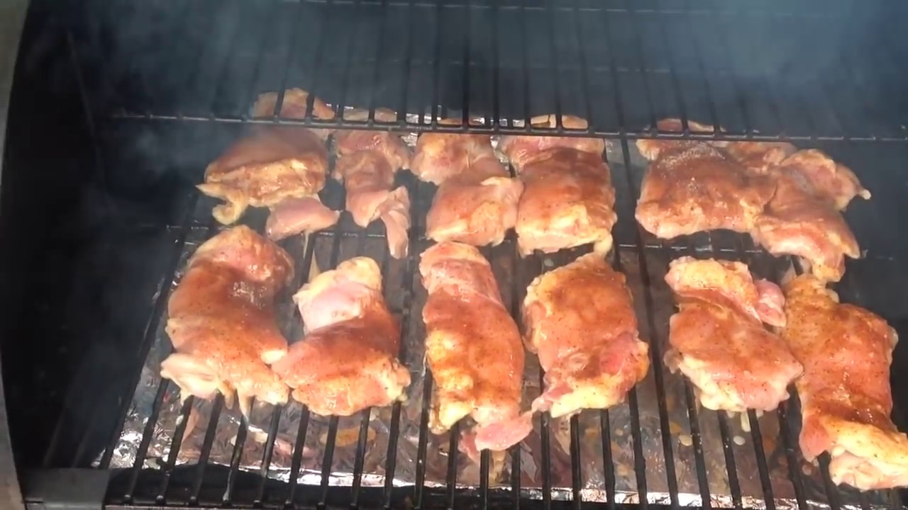 Traeger chicken practice - YouTube