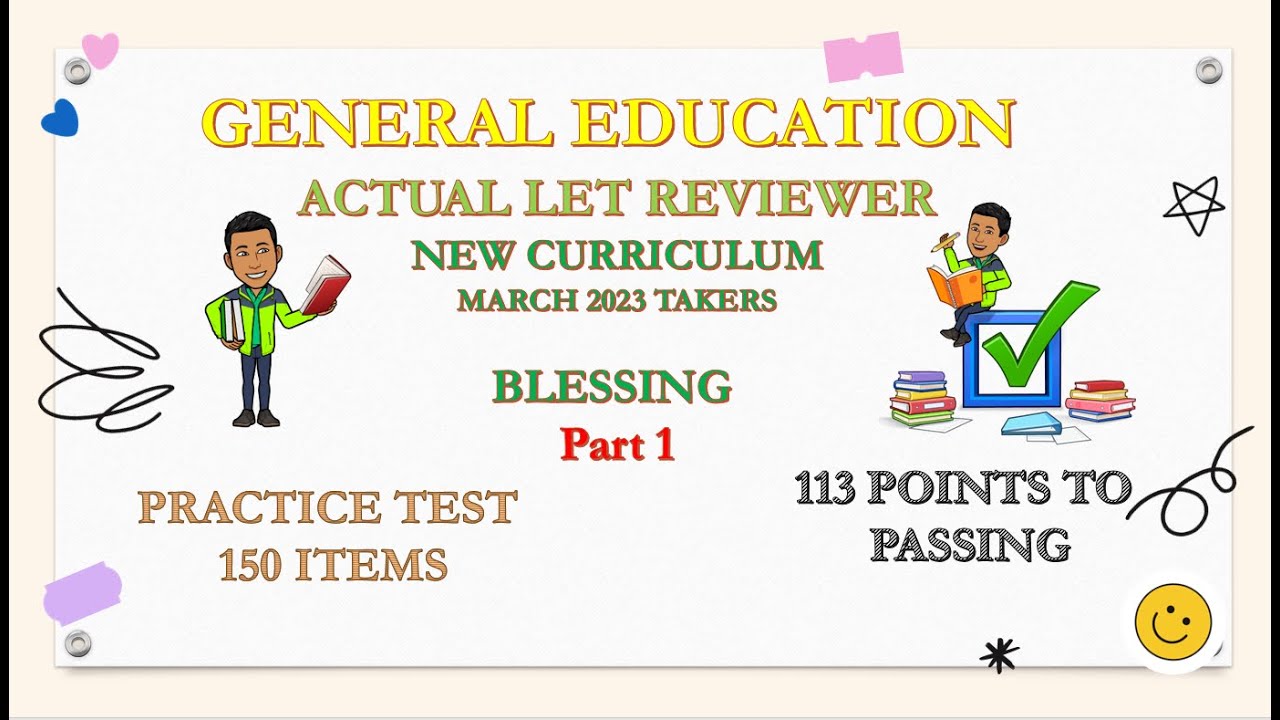 GENERAL EDUCATION PRACTICE TEST PART 1 NEW CURRICULUM 2023 - YouTube