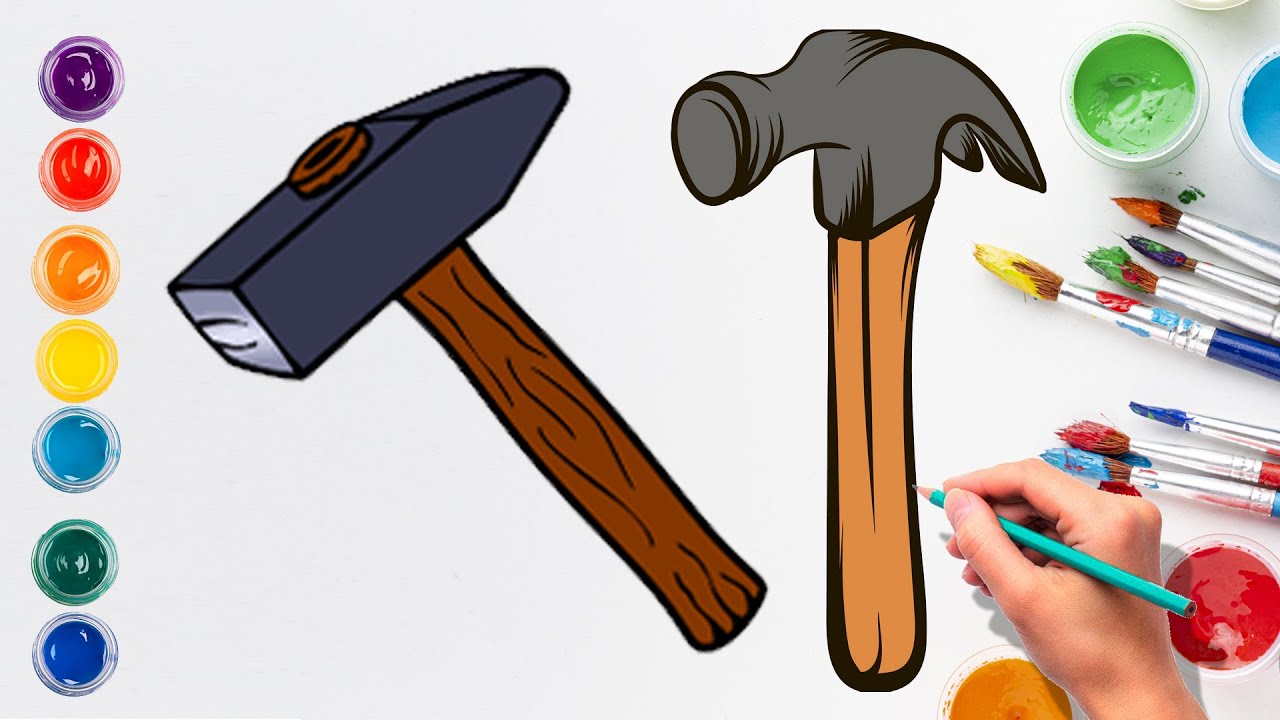 How to easy draw hammers - YouTube