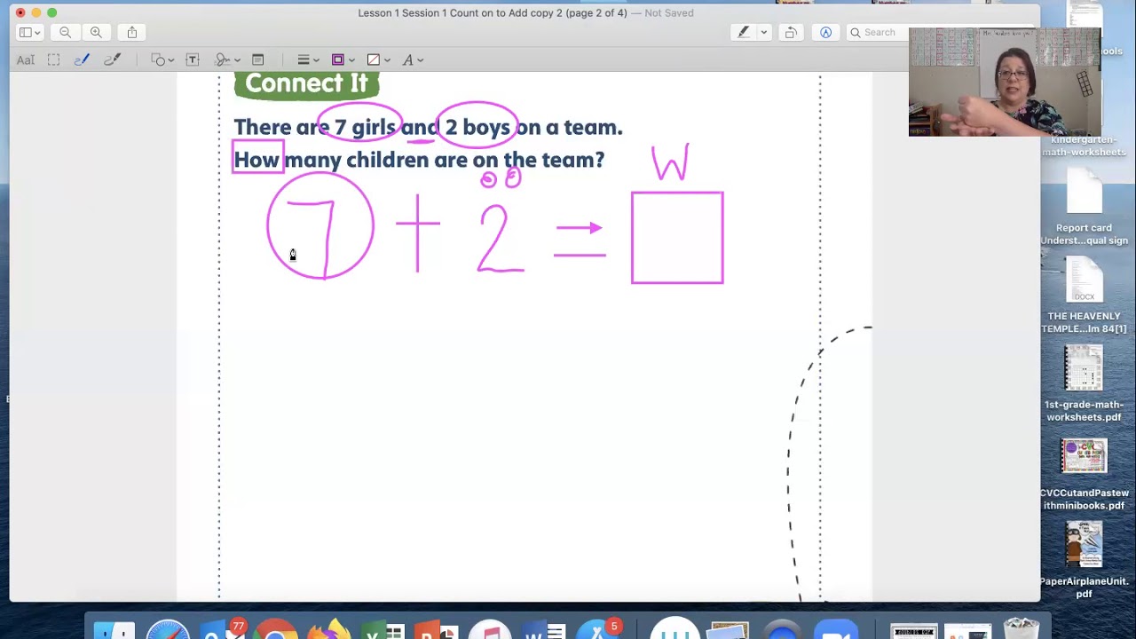 Ready Math Lesson 1 pg 6 Count on to add - YouTube
