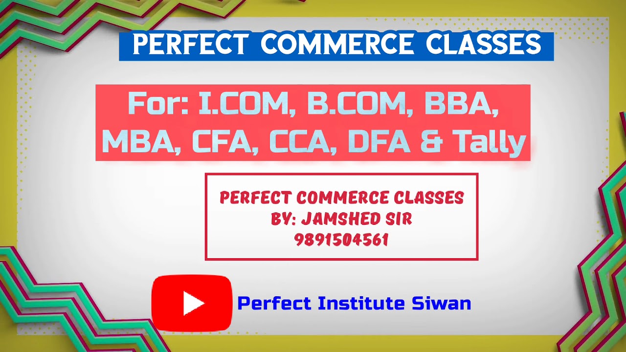 Introduction Clip || Perfect Commerce Classes || Jamshed Sir - YouTube