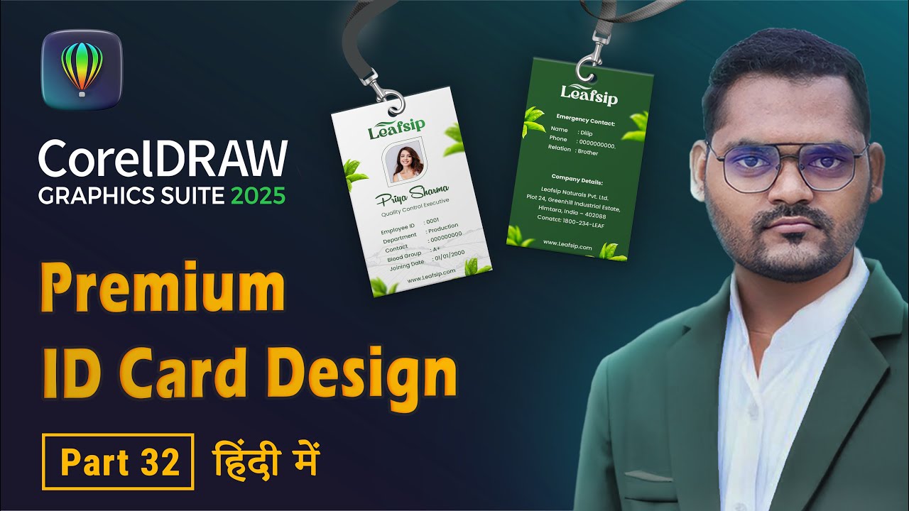 ID Card Designing in 10 Minutes | CorelDraw full course for Beginners ...