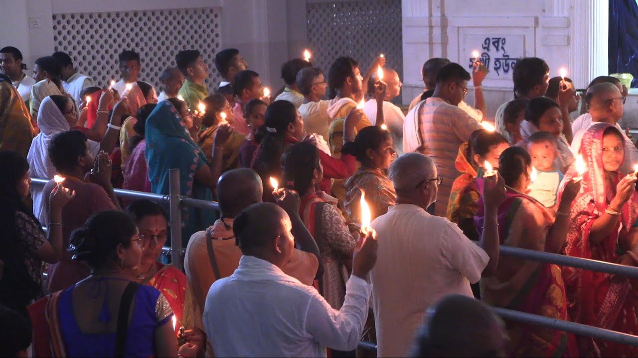 Purusottam month lamp offering Day 4, Sri Mayapur Dham July 20th, 2023 - YouTube
