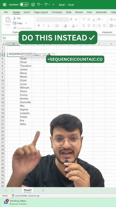 Auto Numbering in Excel! - YouTube