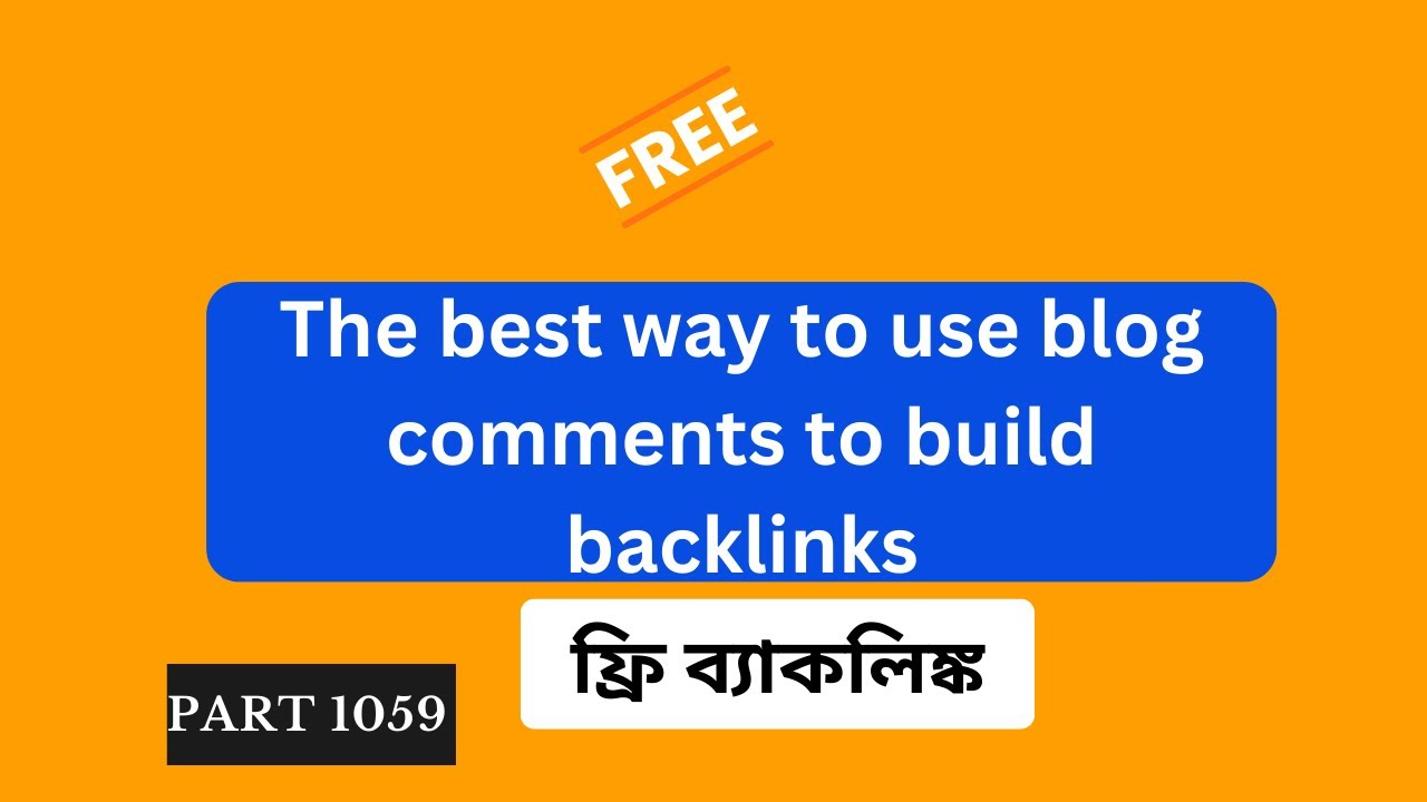 The best way to use blog comments to build backlinks - YouTube