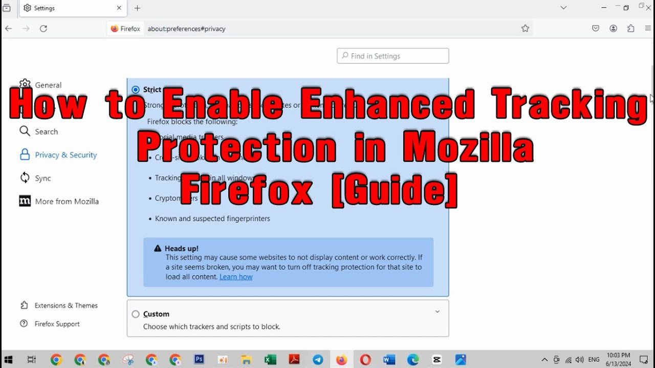 How to Enable Enhanced Tracking Protection in Mozilla Firefox [Guide ...