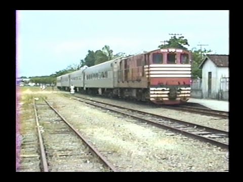 Trem de passageiros Fepasa Peruíbe SP 1995 GL8 - YouTube