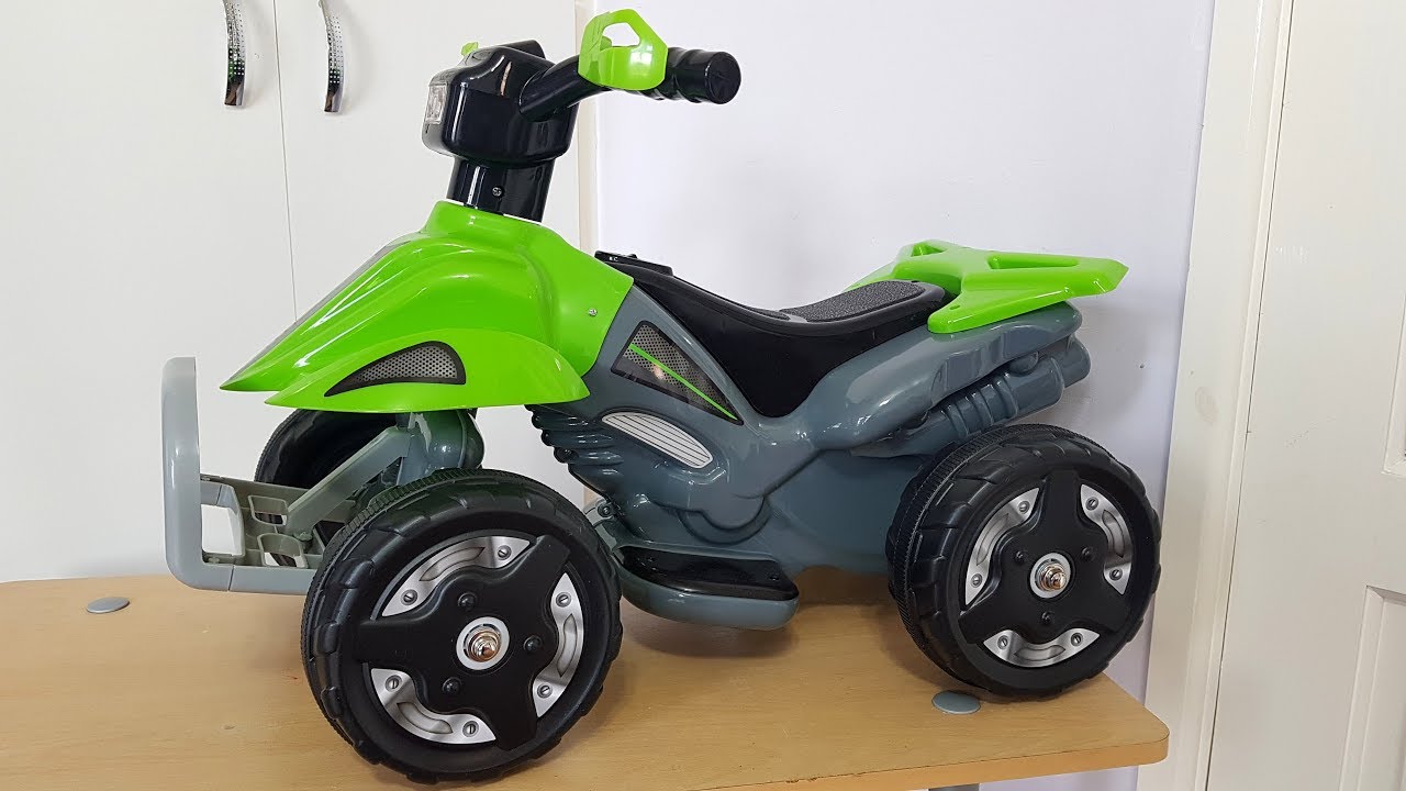 Green Quad Walkaround Ride On Toy Car | Kids Playtime Fun - YouTube