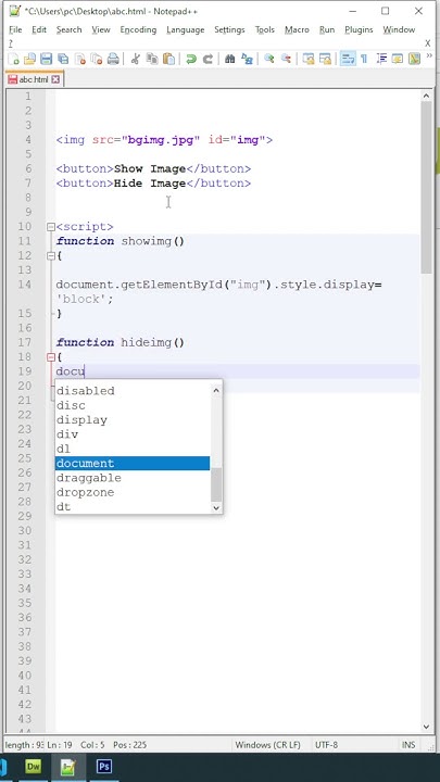 Hide And Show Image Using JavaScript #javascripttutorials #javascriptshorts #htmlshorts - YouTube
