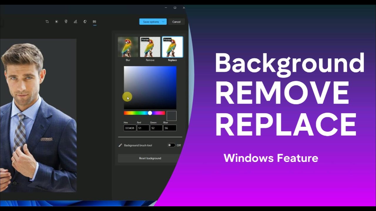 How to Replace Background of Image in Photos app in Windows 11 | Remove ...
