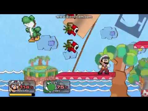 Super Smash Super Smash Flash 2 - v0.9 Battle #3 Mario vs Yoshi - YouTube
