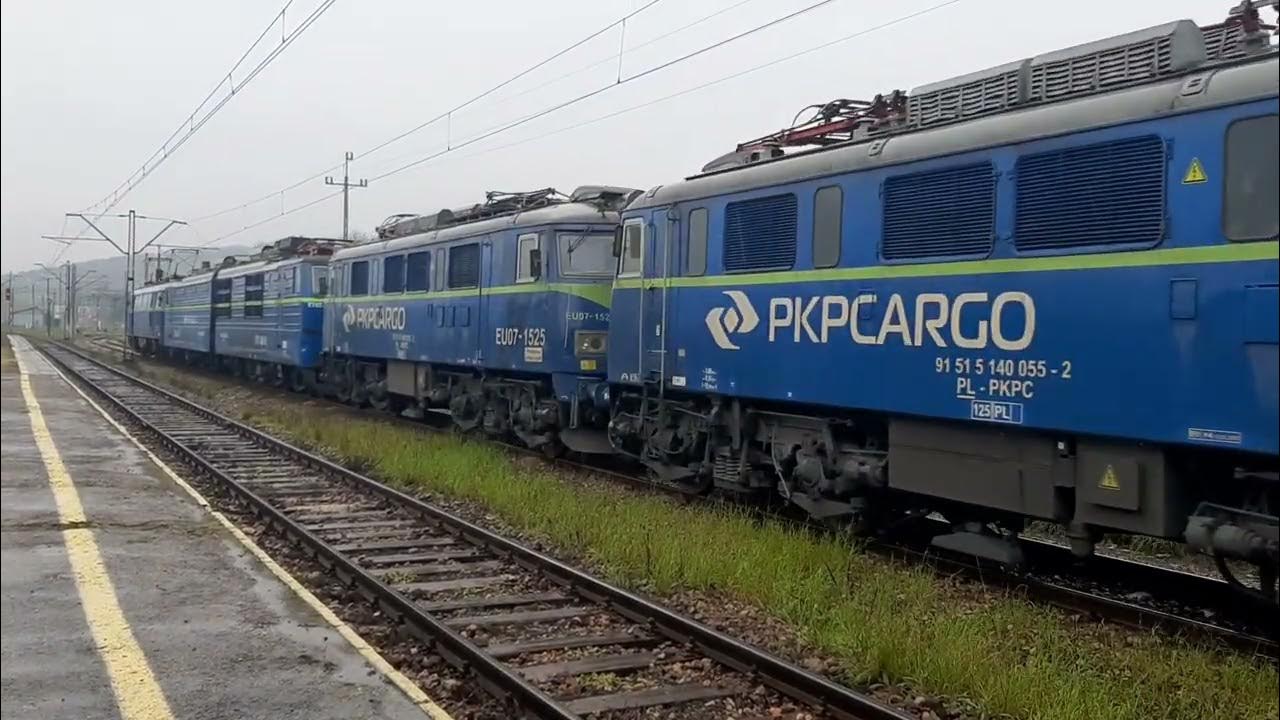 ET22-753+ET42-002+EU071525+EU07-1528 manewrują na stacji Sitkówka Nowimy - YouTube