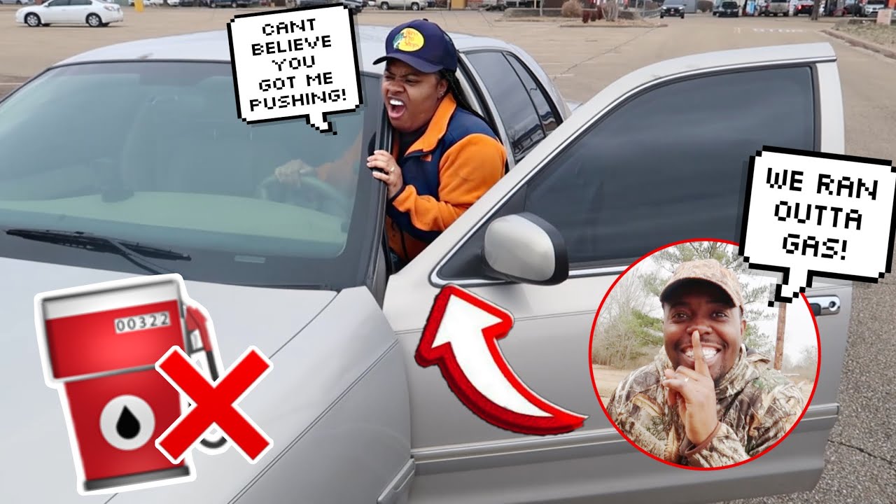 WE RAN OUT OF GAS PRANK ON WIFE *HILARIOUS* - YouTube