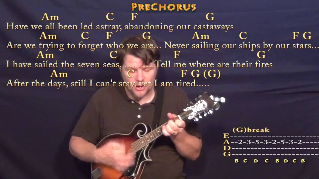To the Sea (Munson) Mandolin Cover Lesson with Chords/Lyrics - Am C F G ...