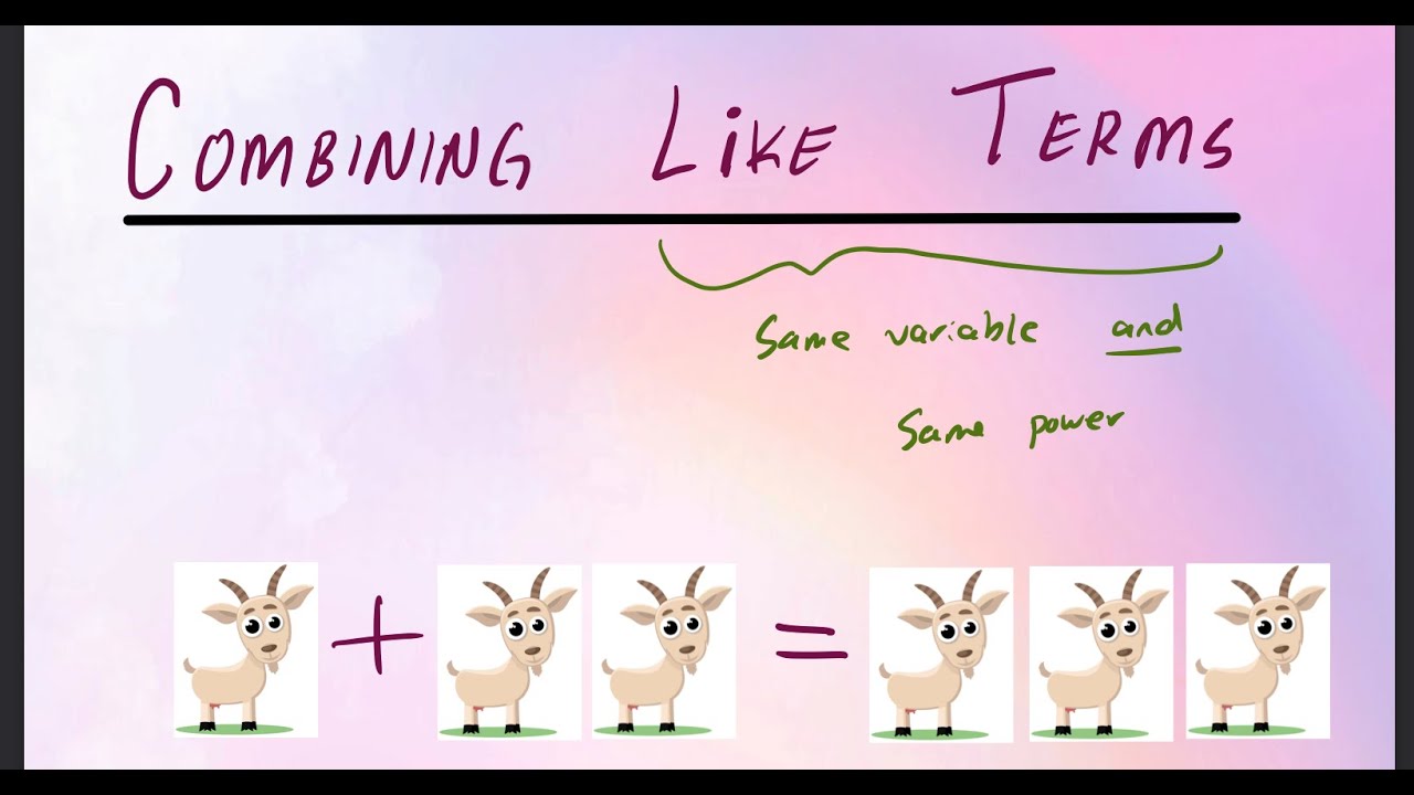 Adding and Subtracting Algebraic Expressions | Combining Like Terms ...
