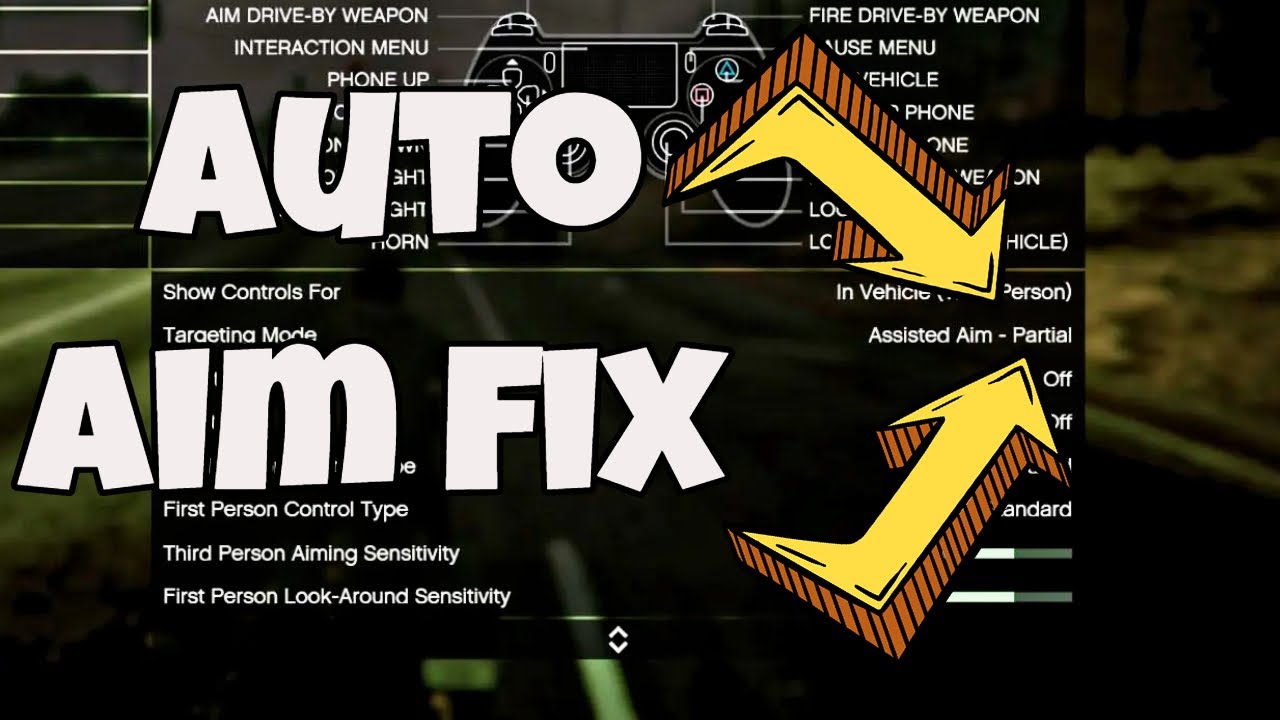 How to FIX / TURN on auto aim assist on GTA 5 Online - 2022 - YouTube