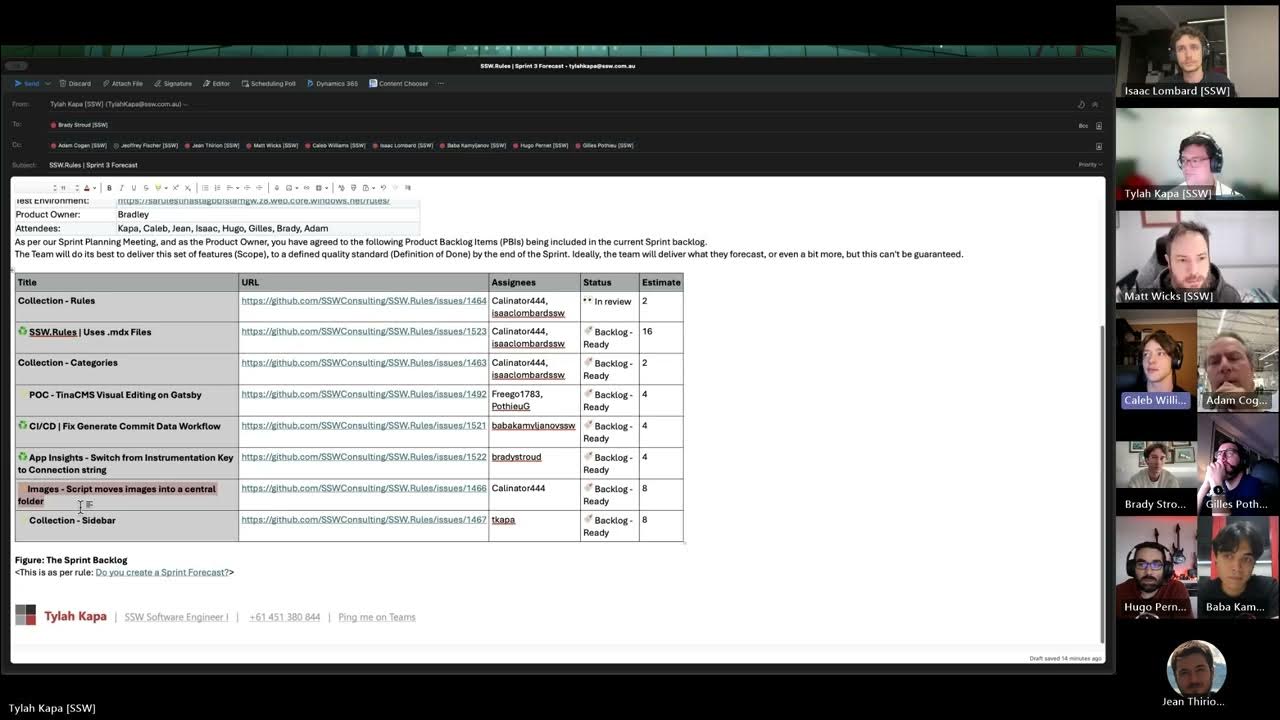 SSW.Rules - Sprint 2 Review + Retro and Sprint 3 Planning - 8/10/2024 ...