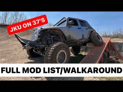 FULL MOD LIST For Jeep Wrangler JKU Build On 37's - YouTube