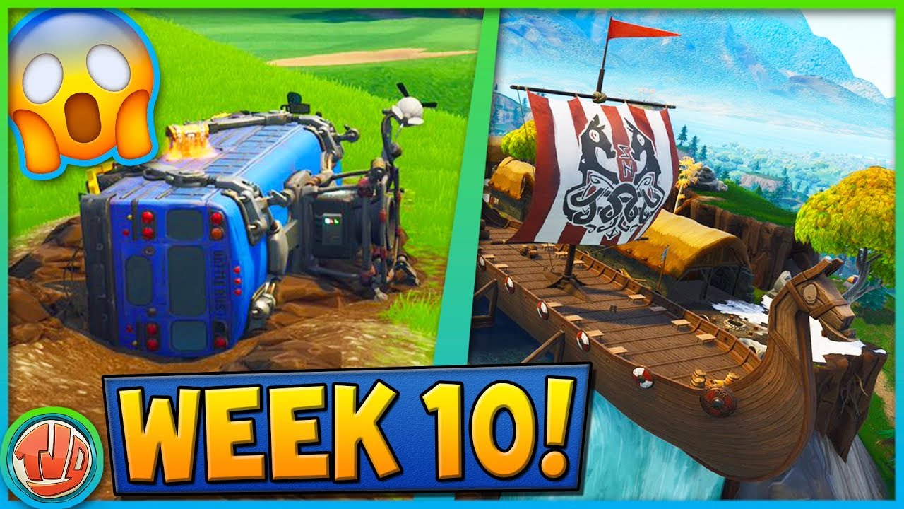 LOCATIE VAN CRASHED BATTLEBUS!!! (WEEK 10) - Fortnite: Battle Royale ...