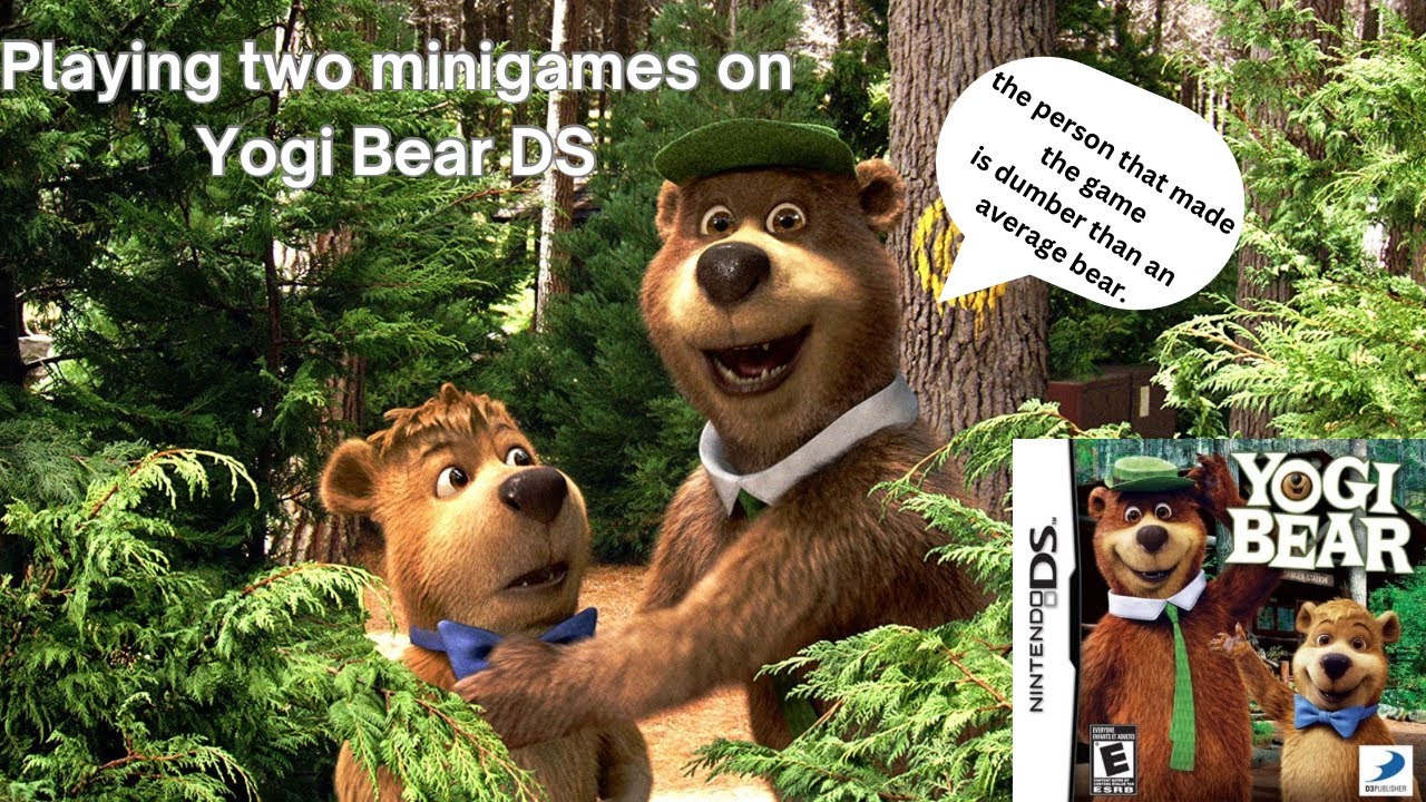 Playing two mini games on the Yogi Bear DS game - YouTube