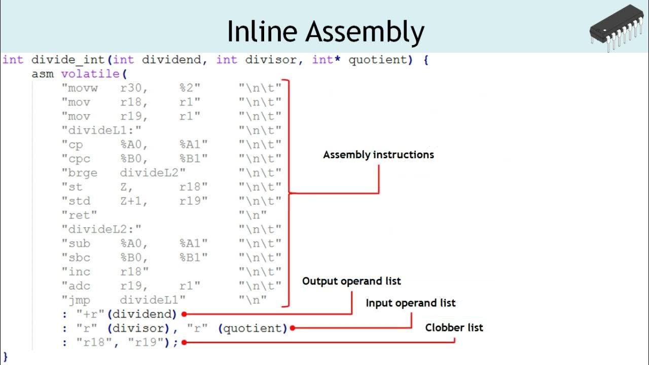 Inline assembly in C - YouTube
